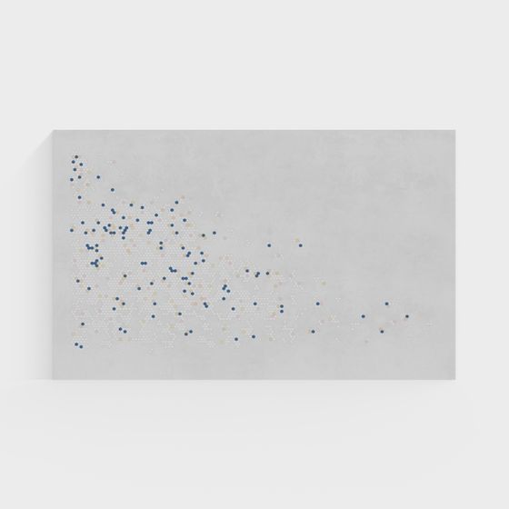 Abstract Dot Matrix Wall 3D Model