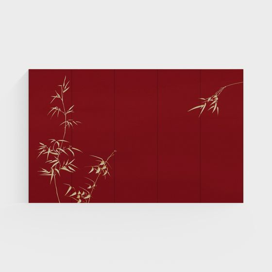 Elegant Bamboo Shadow Screen 3D model