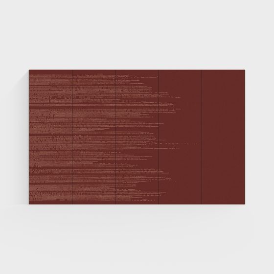Code Wall 3D Model - Low Polygon Design