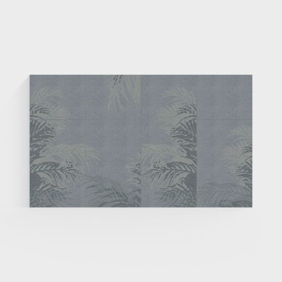 Palm Leaf Wall Panel 3D Model – Textured Tropical Design
