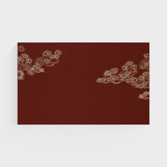 Cloud Shadow Screen 3D Model - Eastern Aesthetic