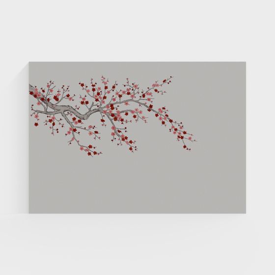 Winter Cherry Blossom 3D Model – Low-Poly Floral Tree