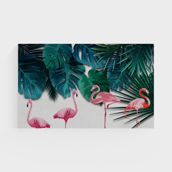 Low Poly Tropical Flamingo 3D Model