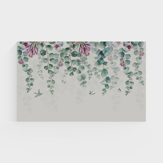Weeping Floral Wall Decor 3D Model