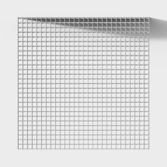 Low-Polygon Grid Partition 3D Model
