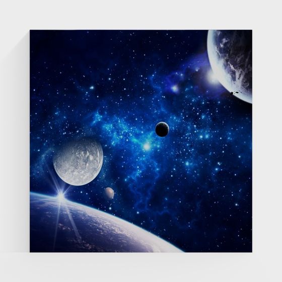 Low-Poly Cosmic Space 3D Model