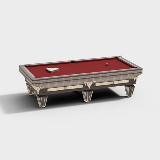 Vintage Pool Table 3D model