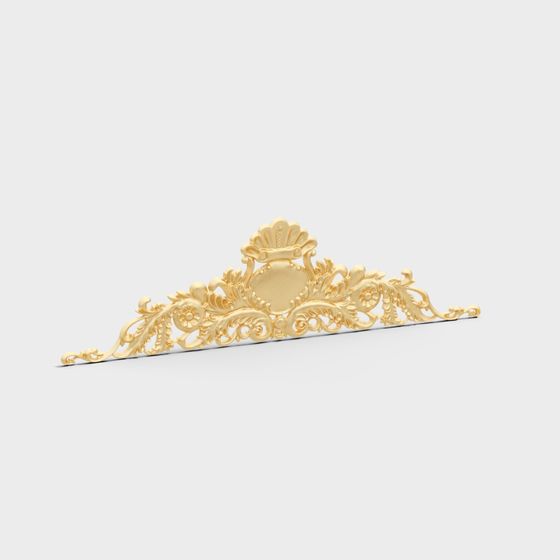 Elegant Low-Poly Golden Crown 3D model