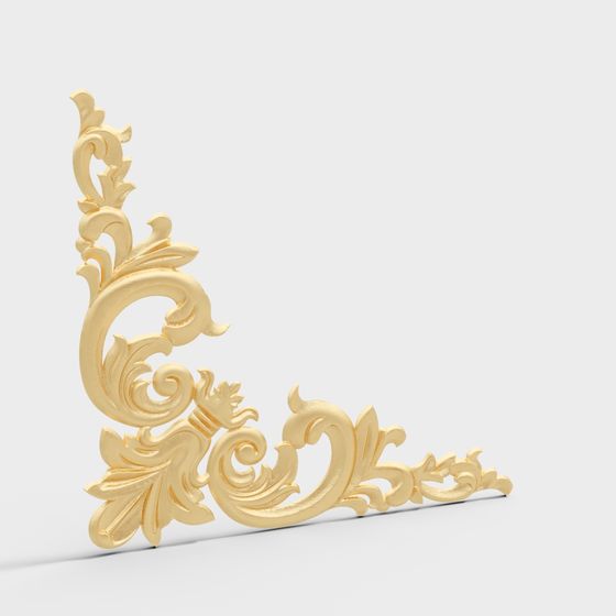 Golden Scroll 3D Model