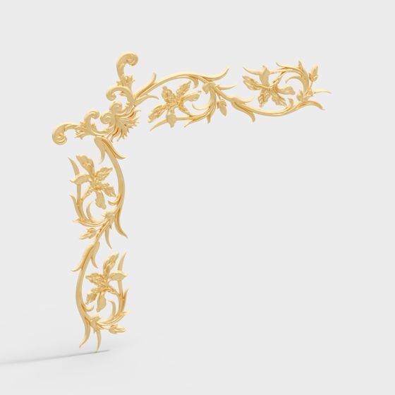 Golden Flourish 3D model
