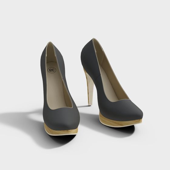 Stylish High Heels 3D model for Modern Design