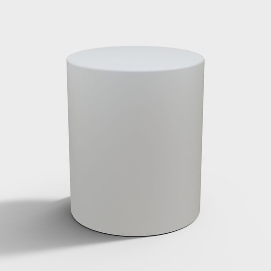 Minimalist Low-Poly Cylinder 3D Model