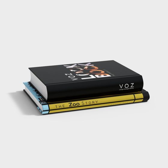 Book Stack 3D model for Creative Projects