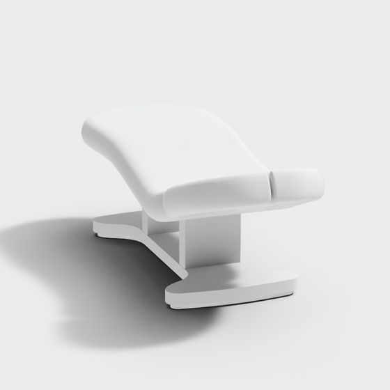 Sleek Streamline Lounge Chair 3D model