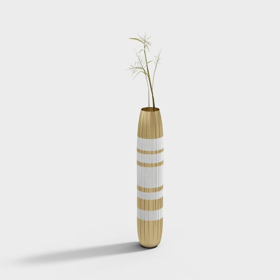 Elegant Modern Low-Poly Vase 3D model