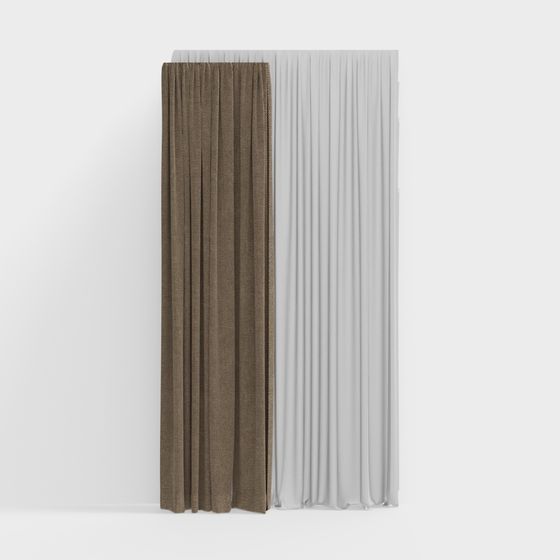 Draped Curtain 3D model for Interior Design