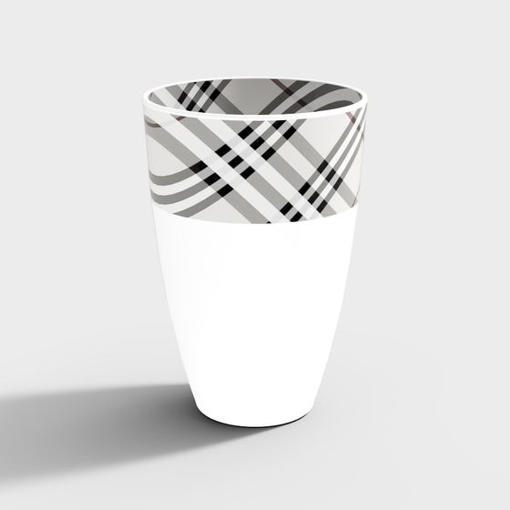 Plaid Cup 3D model for Modern Design