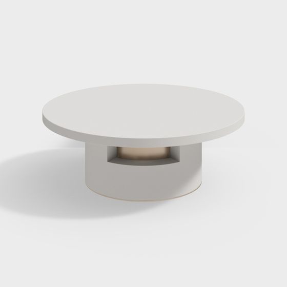 Low Poly Elegant Round Table 3D model