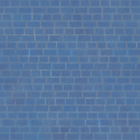 Blue Exterior Brick 3D Model – Textured Modern Facade