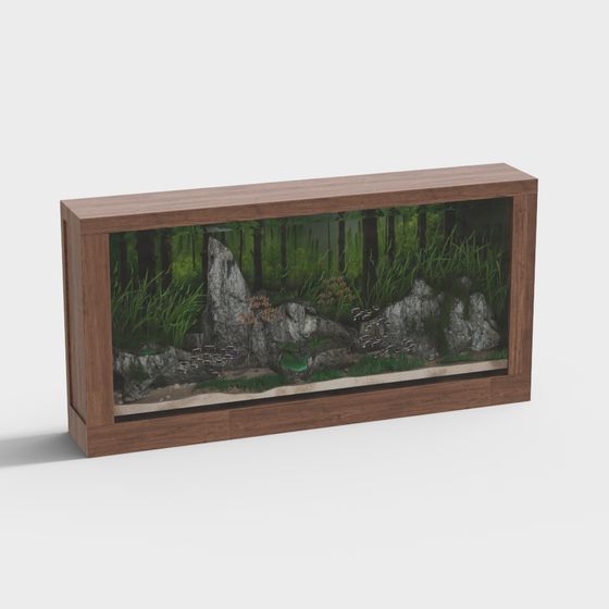 Forest Terrarium 3D model for Creative Projects