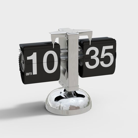 Modern Mechanical Clock Model – Black Finish Free