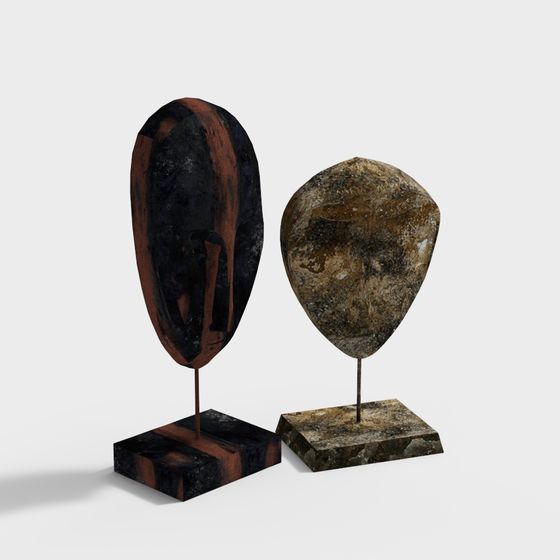 Artistic Low-Poly Sculptures 3D Models for Creative Projects