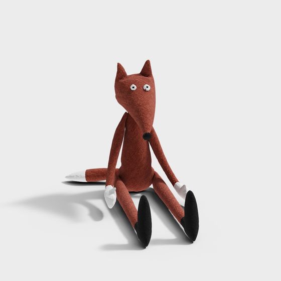 Fluffy Little Fox 3D Model – Low-Poly Animal Design