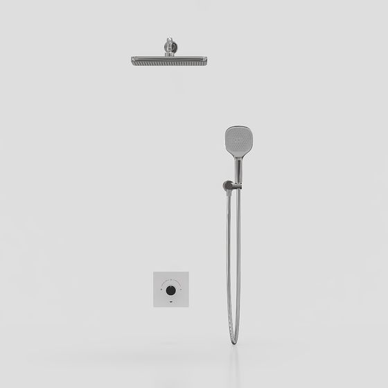 Minimalist Shower System 3D model