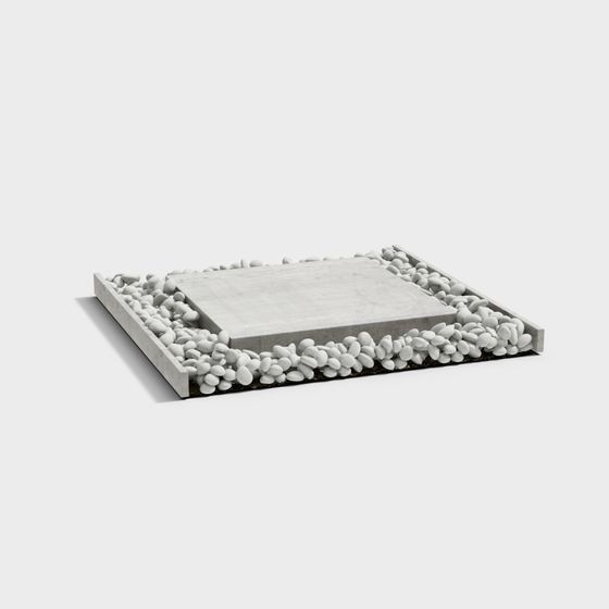 Low-Poly Stone Path 3D model for Designers and Developers