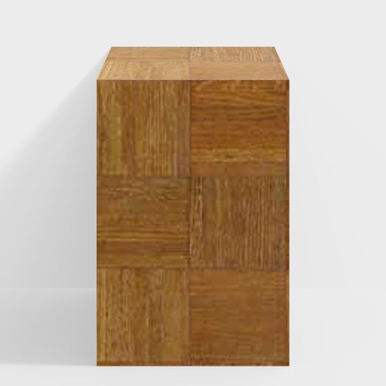 Wood Grain Cube 3D model