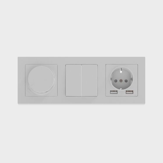 Minimalist Wall Outlet Panel 3D model