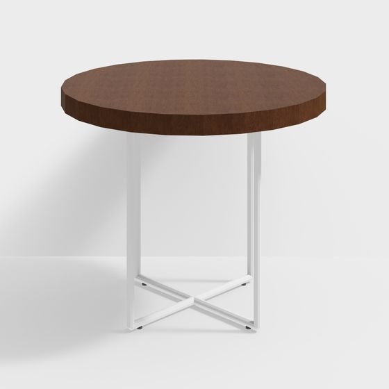 Elegant Low Poly Round Table 3D model