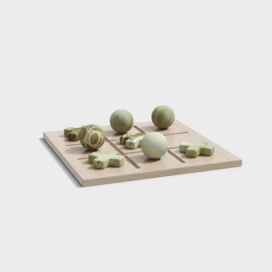 Charming Low-Poly Tic-Tac-Toe 3D model