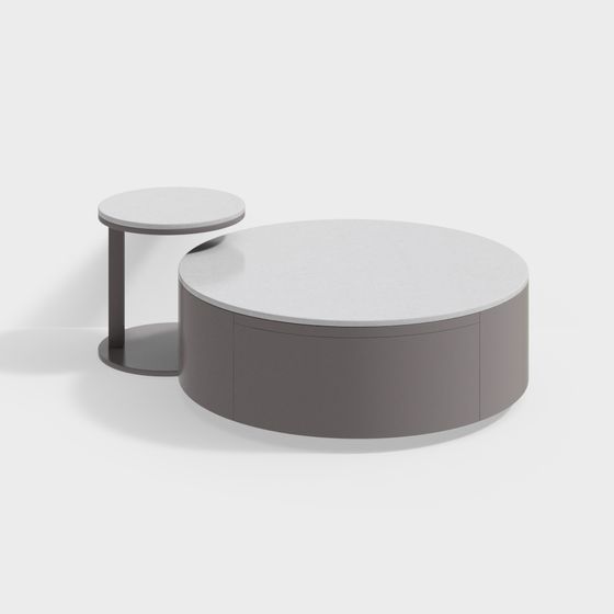 Streamlined Round Table 3D model