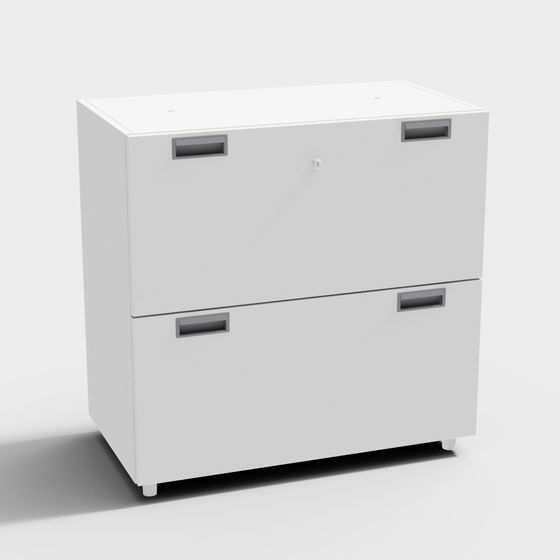Modern Minimalist Filing Cabinet 3D model