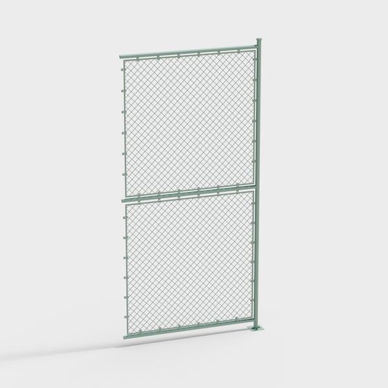 Modern Metal Fence 3D Model