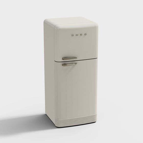 Retro Modern Refrigerator 3D model