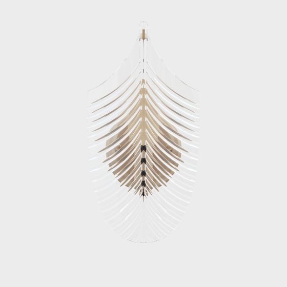 Feather Wing 3D Model – Low-Poly Translucent Design