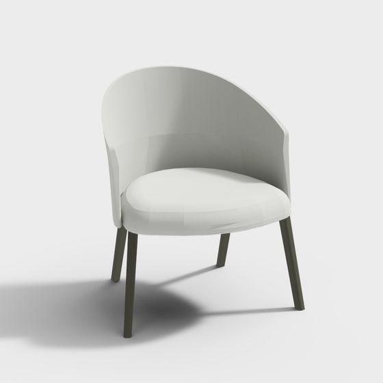 Gray Lounge Chair Copa 3D Model – Viccarbe Free