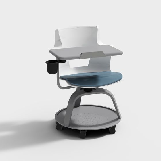 Modern Mobile Office Desk Chair 3D Model – Functional Design