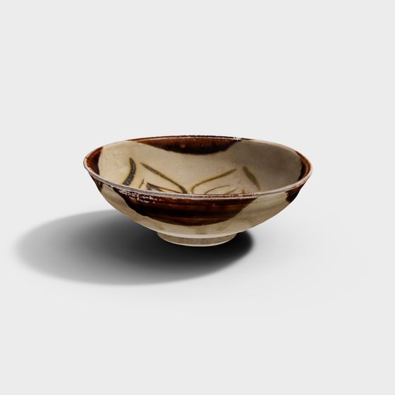 Ancient Elegance Ceramic Bowl 3D model