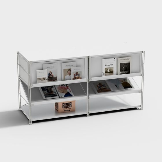 Minimalist Magazine Rack 3D model