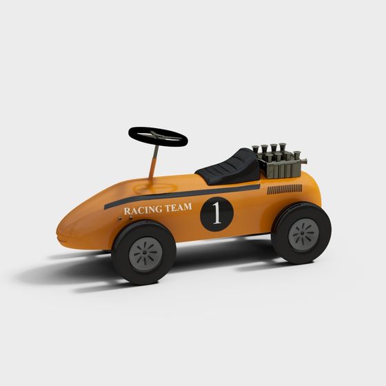 Retro Racing Car 3D model