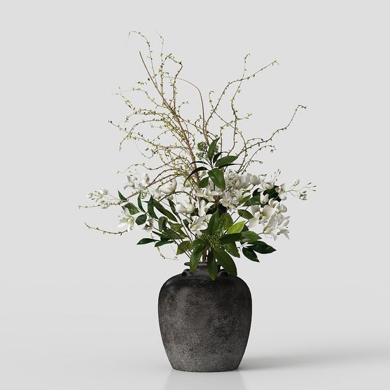 Spring Blossom Vase 3D model