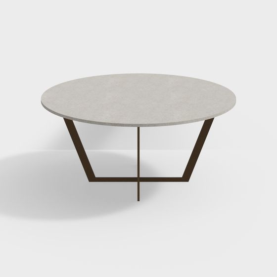 Elegant Low-Poly Round Table 3D model for Modern Spaces