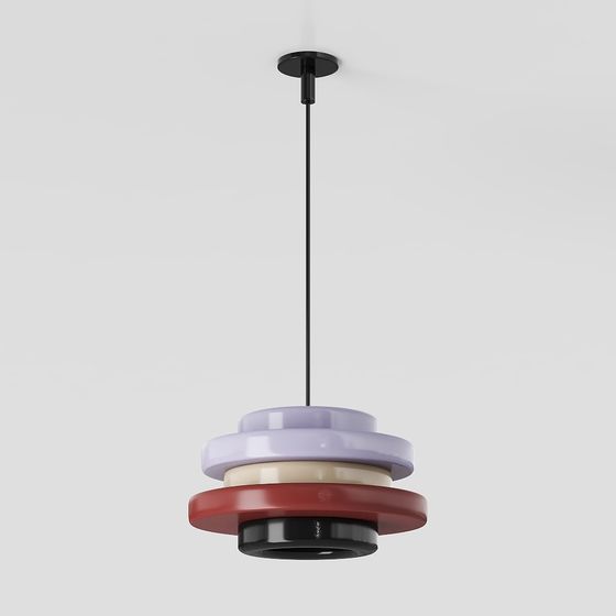 Color Vortex Pendant Light 3D model for Modern Design