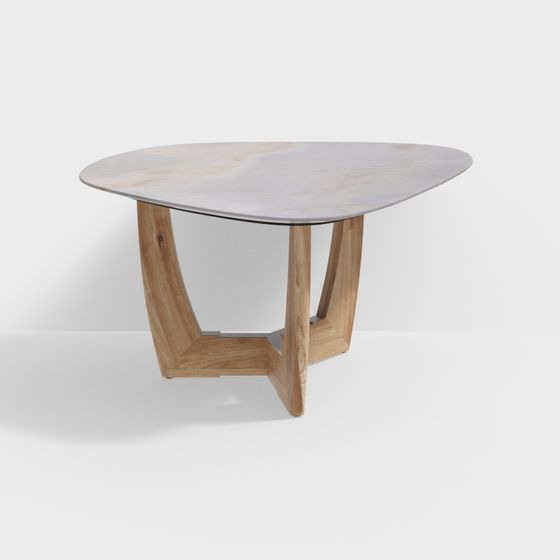 Streamlined Round Table 3D model