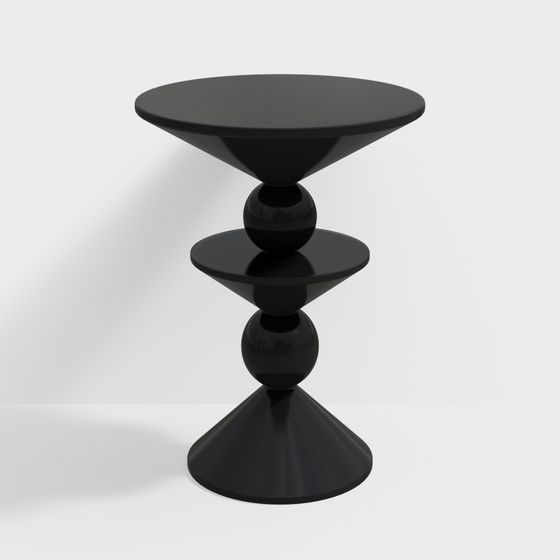 Streamlined Round Table 3D model
