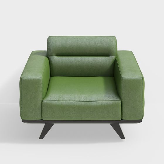 NATUZZI C006 Adrenalina Green Leather Single Sofa 3D Model