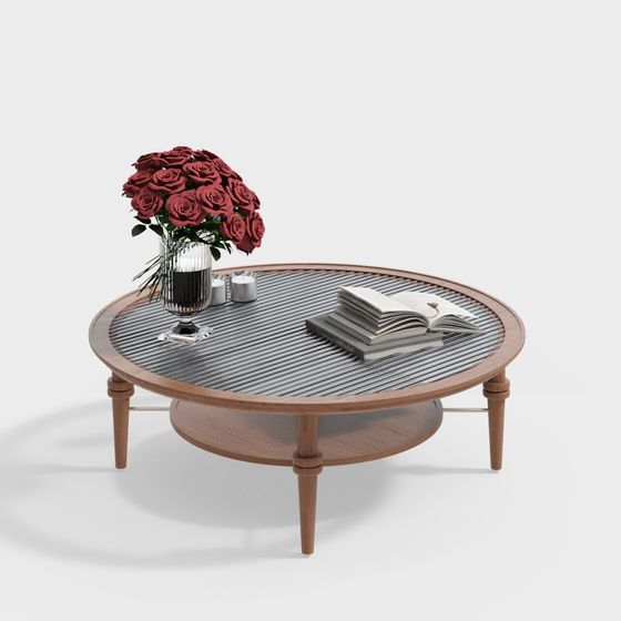 Elegant Low Poly Coffee Table 3D model for Modern Spaces